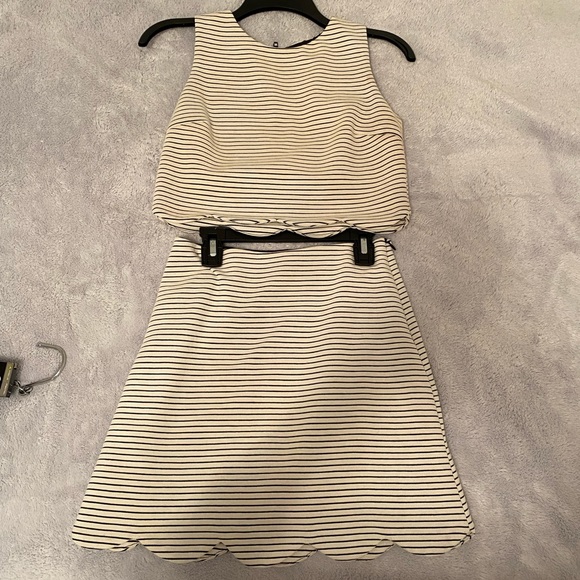 Aqua | Dresses | Aqua Striped Matching Set | Poshmark